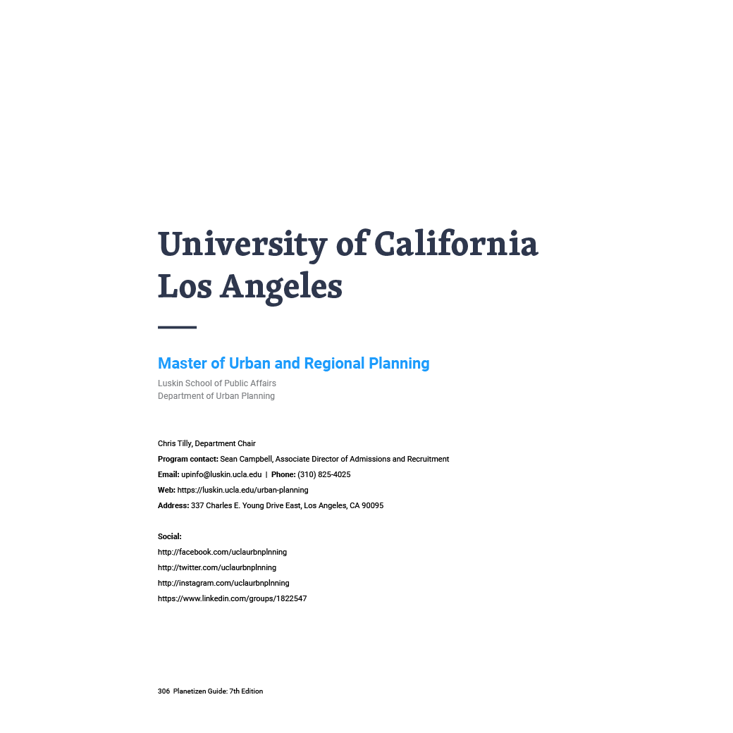Planetizen Guide to Graduate Urban Planning Programs, 7th Edition (PDF ...
